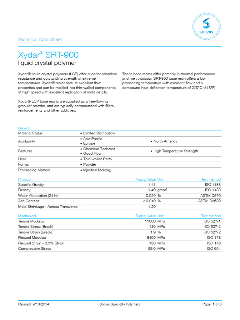 Xydar® SRT-900 by Syensqo ADP | PDF | Building Materials | Building Engineering