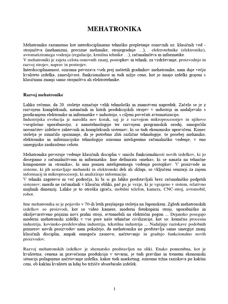 Mehatronika Skripta 1 | PDF