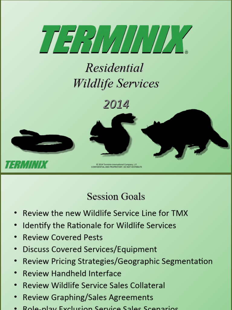 TMX Sales Wildlife Service OSP Training PPT Final | PDF | Home & Garden
