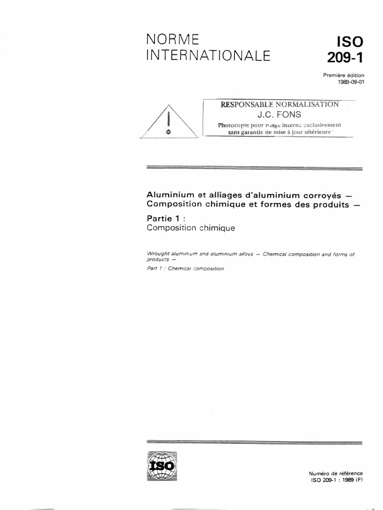 Iso 209-1 | PDF