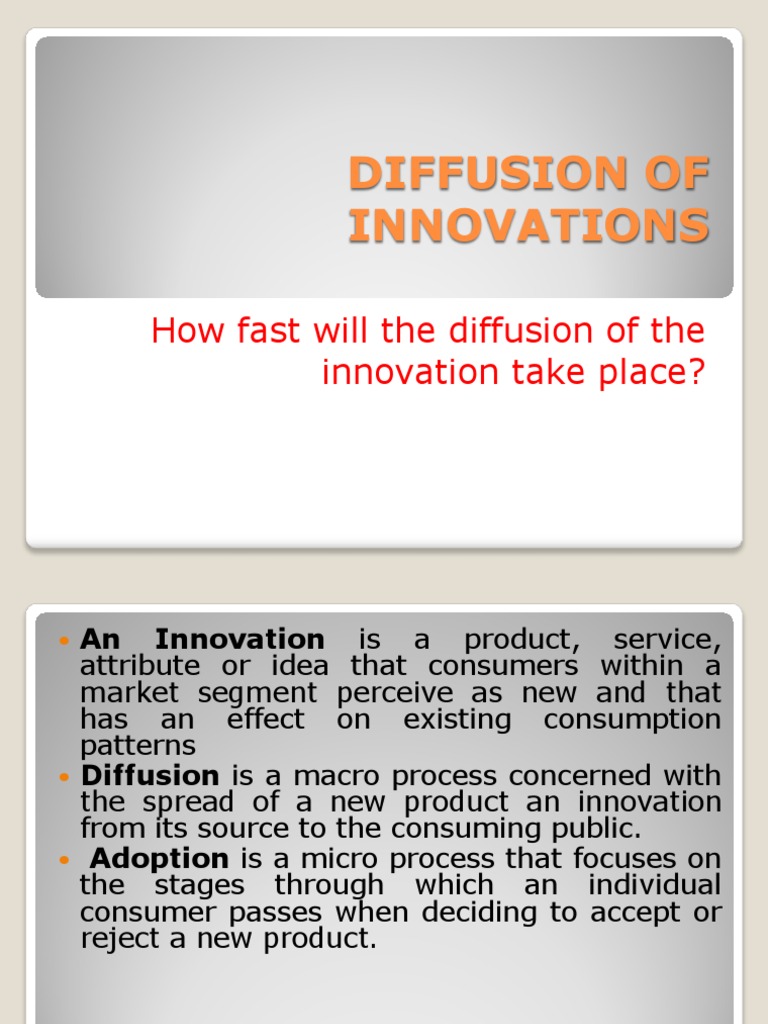 Diffusion of Innovations | PDF