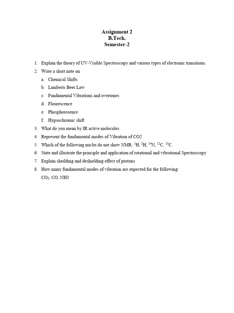 Btech Assignment 2 Semester 2 | PDF