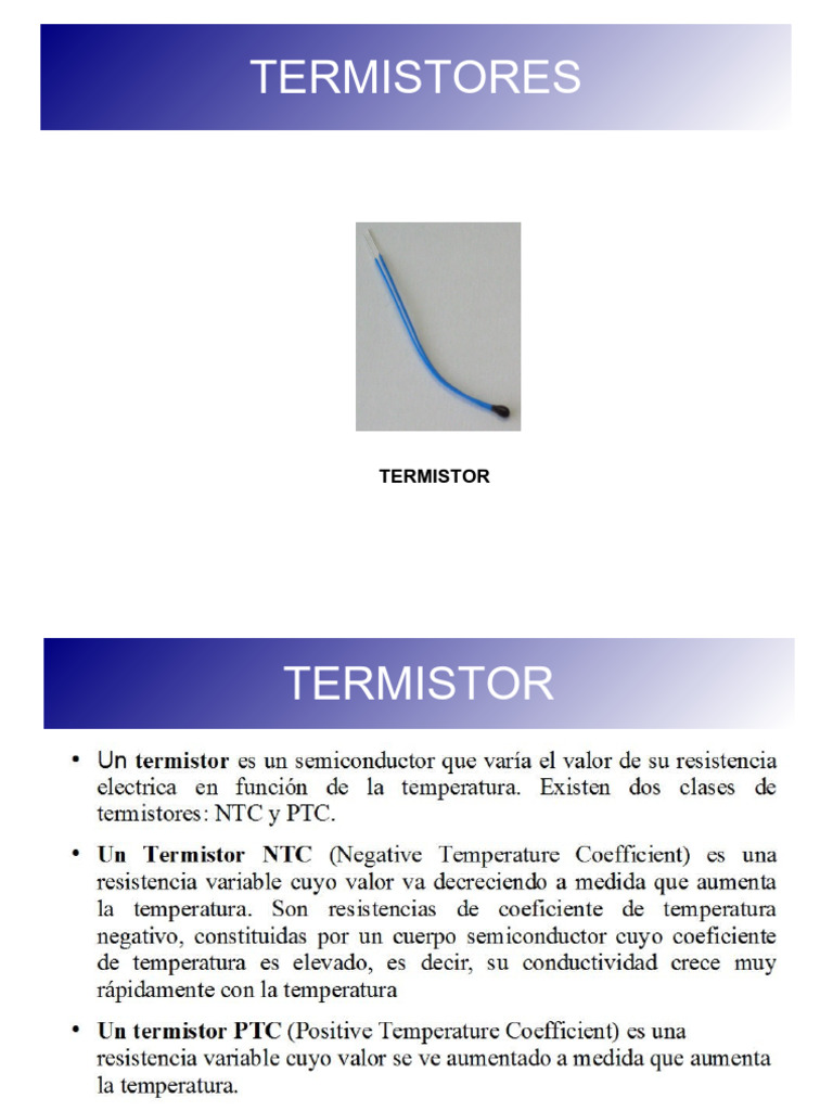 Termistores | Descargar gratis PDF | Cantidades fisicas | Electricidad