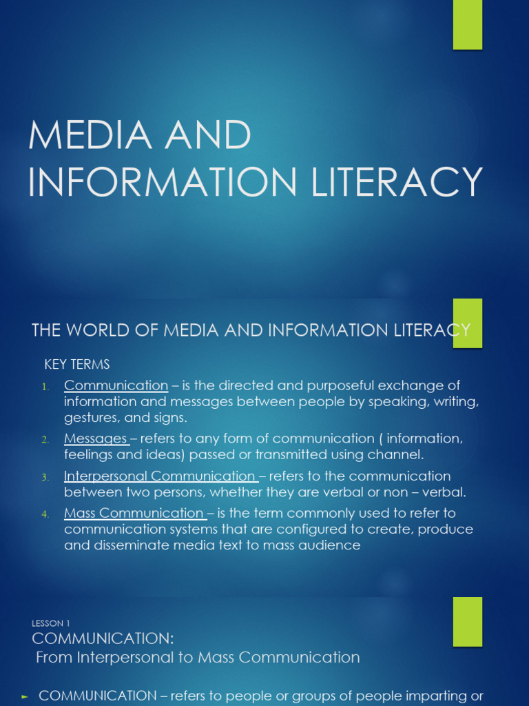 MEDIA-AND-INFORMATION-LITERACY | PDF | Communication | Mass Media