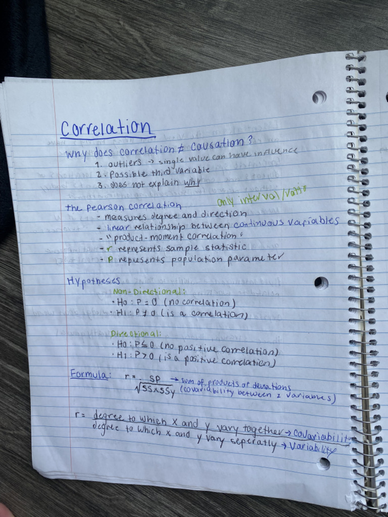 Correlation Notes | PDF