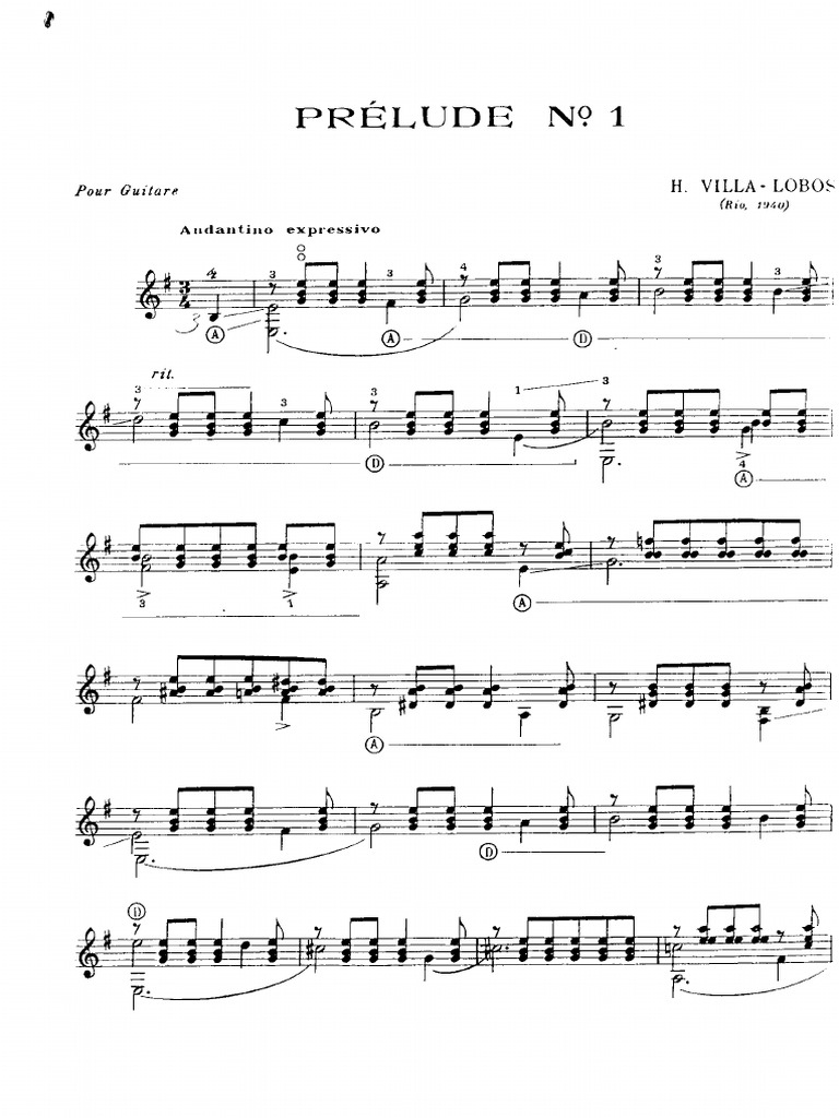 Prelude No.1 (Villa-Lobos) | PDF