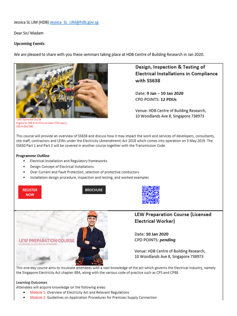 353 - 2019-HDB Shared Upcoming Training Courses at Centre of Building ...