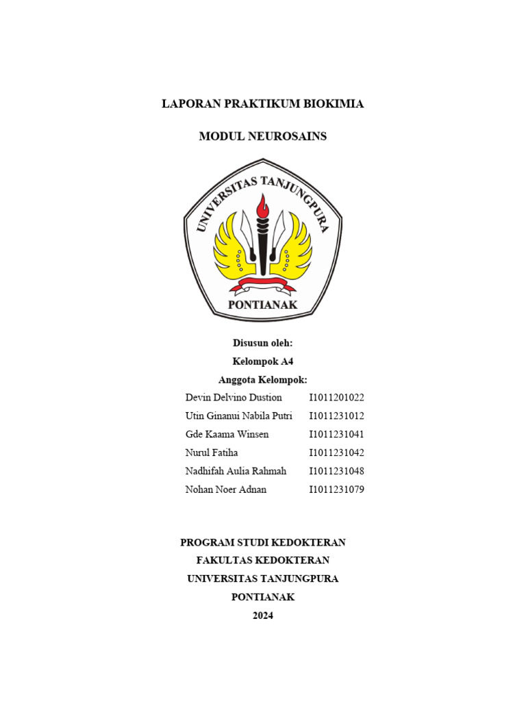 Neurosains24 - Laporan Praktikum Biokimia - Kelompok 4 | PDF | Pengembangan Diri | Kesehatan ...
