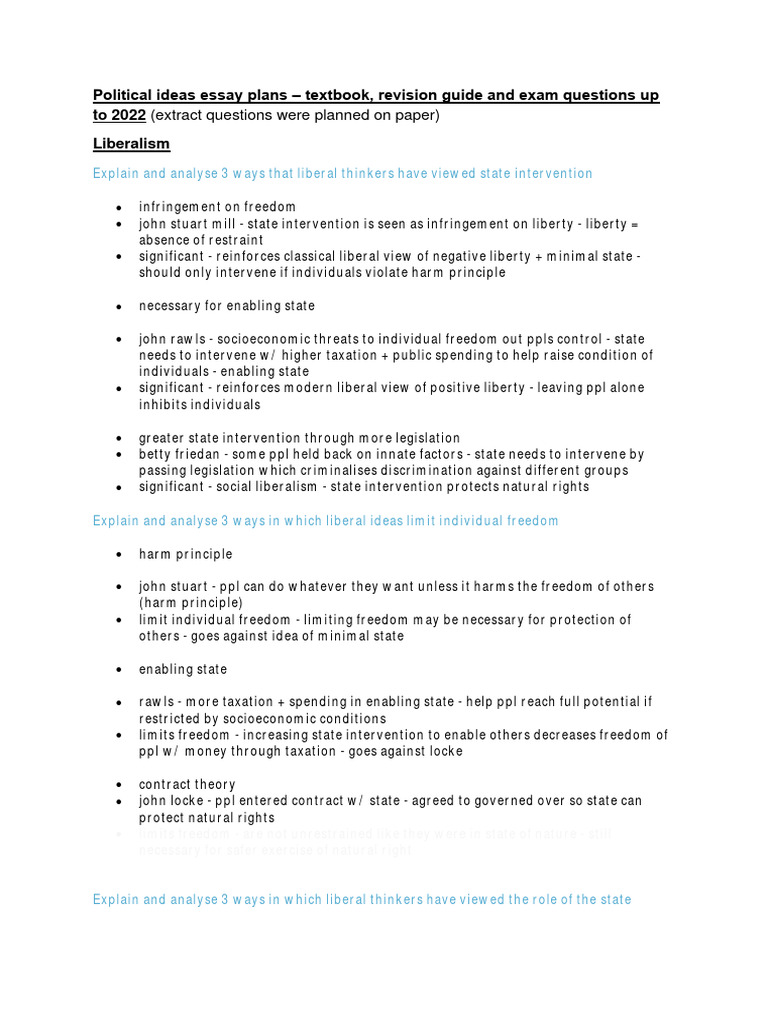 Liberalism and Conservatism: Key Ideas Explained | PDF | Gender Studies ...