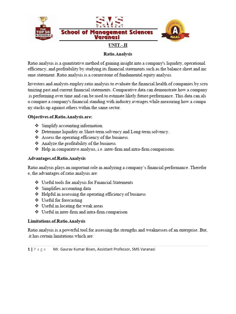 Unit II AFM | PDF | Cash Flow Statement | Balance Sheet