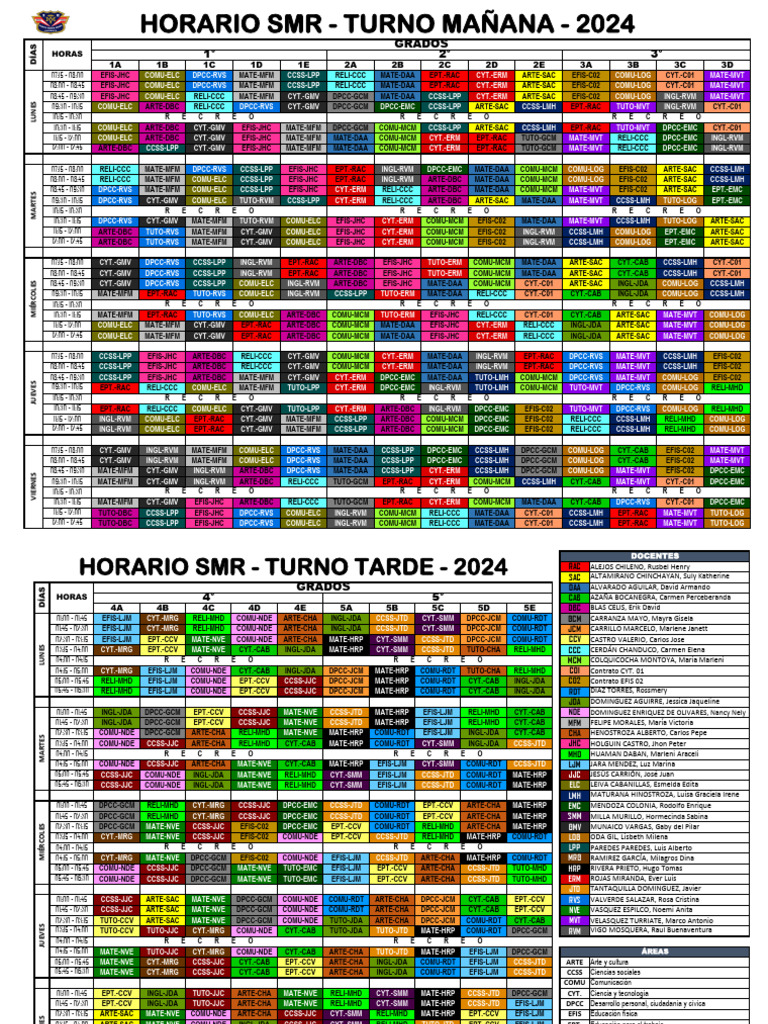 Horario SMR 2024 Final | PDF | Science