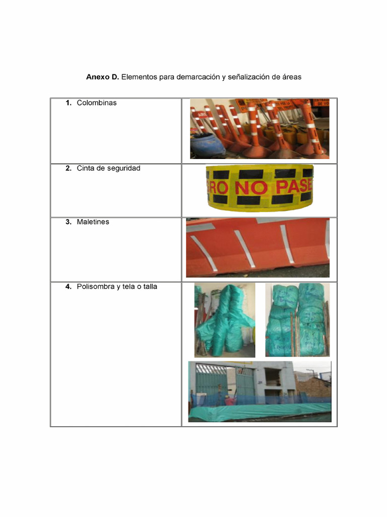 ANEXO D. Elementos de Demarcación | PDF