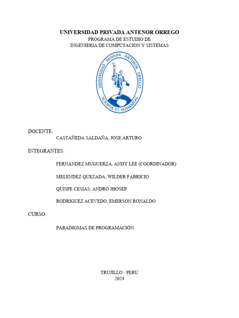 Informe 06 Paradigmas de Programacion | PDF | Objeto (informática) | Herencia (Programación ...