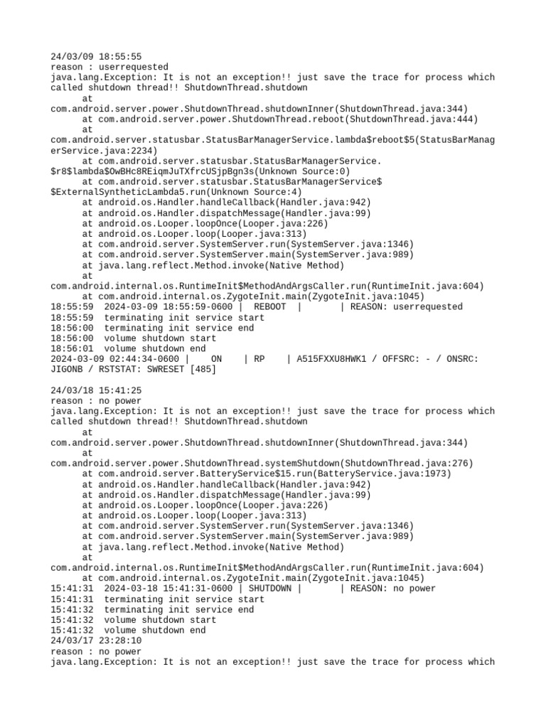 Power Off Reset Reason Backup | PDF | Java (Programming Language) | Programming Paradigms