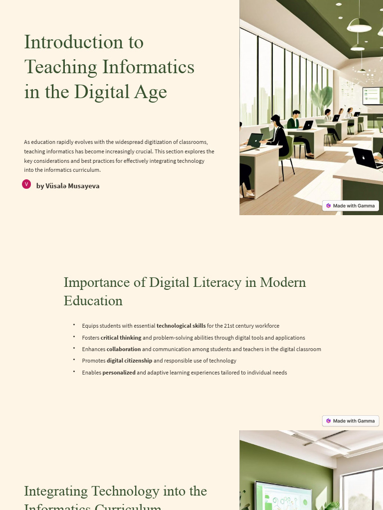 Introduction To Teaching Informatics in The Digital Age | PDF ...