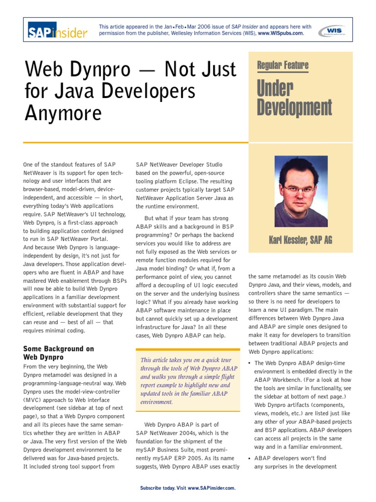 Web Dynpro | PDF