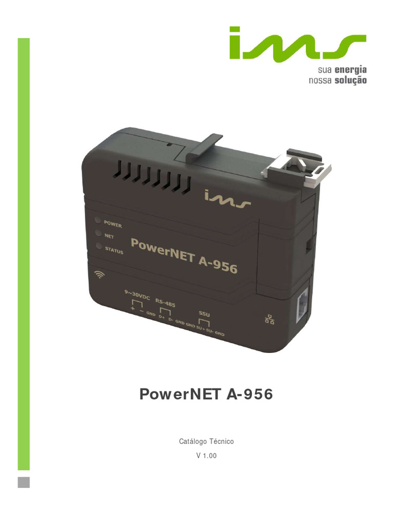 Gateway PowerNET A-956: Especificações Técnicas | PDF | Scada | Wi-Fi