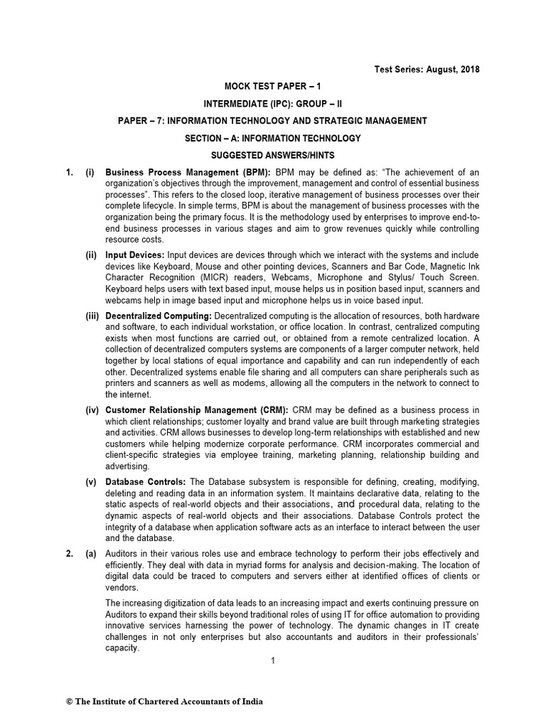 Nov 2018 MTP I Ans | PDF | Computer Network | Databases