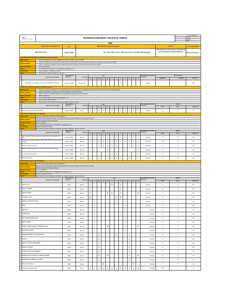 Anexo 03 Programa SST | PDF | Simulación | Seguridad y salud ocupacional
