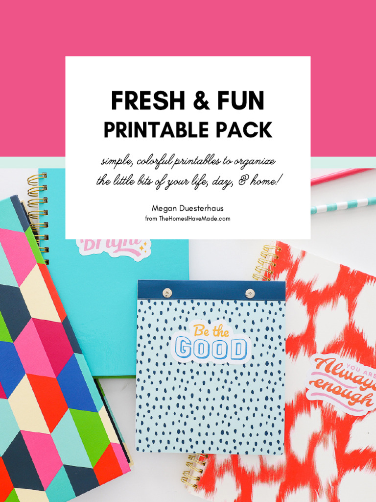 The Organization Toolbox Fun and Fresh Printable Pack | PDF | Computing