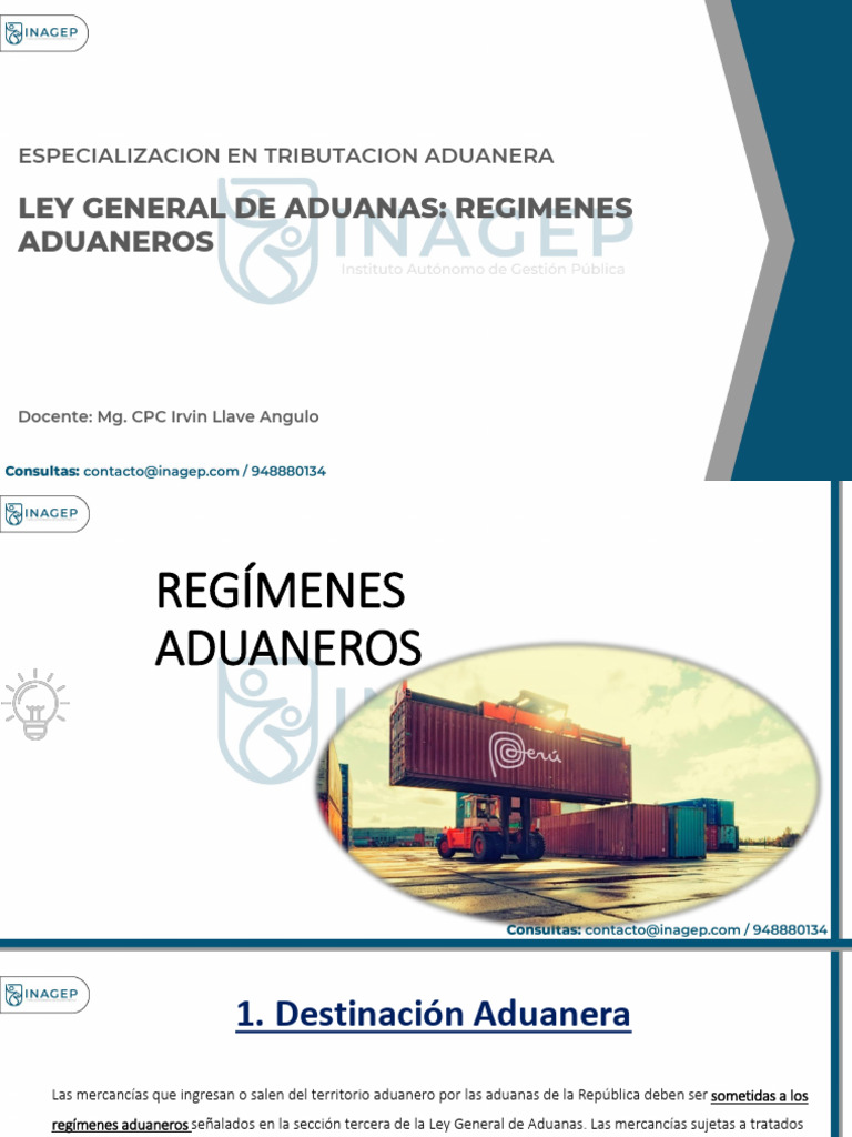 Modulo 6 LGS Regimenes Aduaneros | PDF | aduana | Arancel