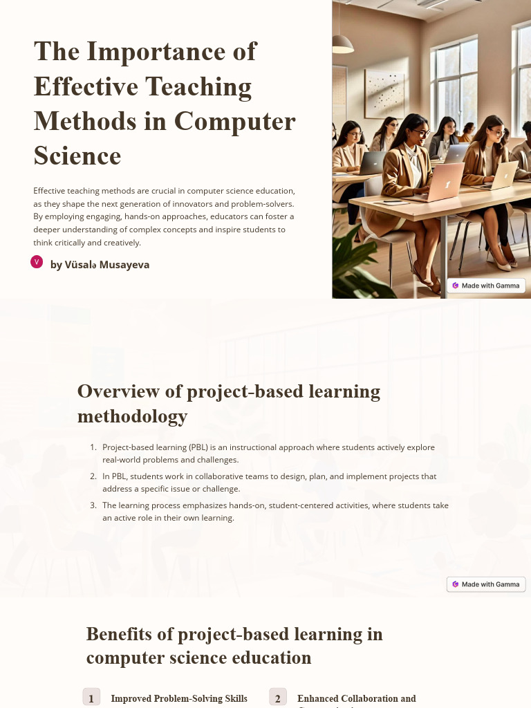 The Importance of Effective Teaching Methods in Computer Science | PDF | Project Based Learning ...