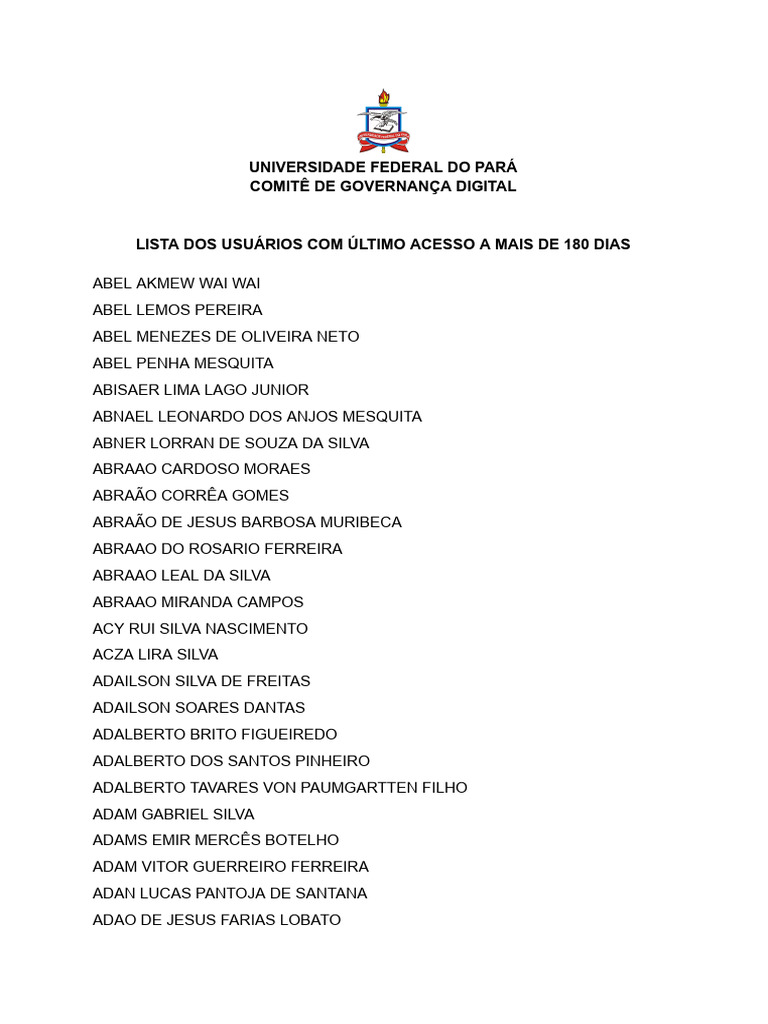 Lista de Usuarios (1) | PDF