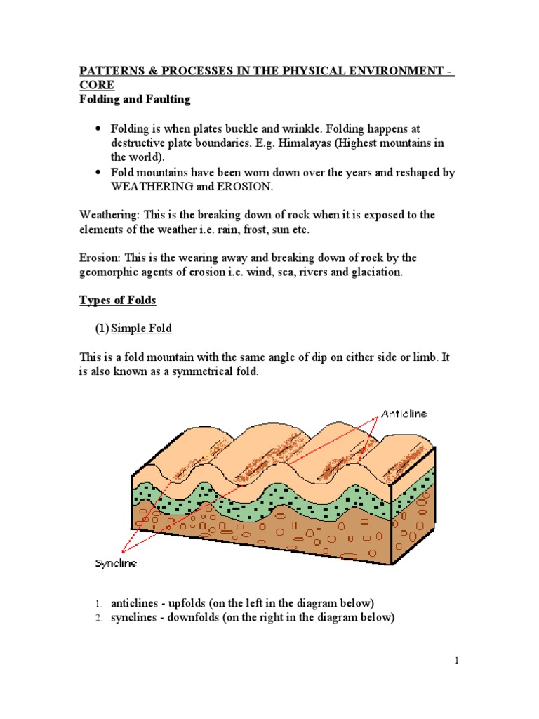 Folding and Faulting in Geography | PDF | Mountains | Fault (Geology)