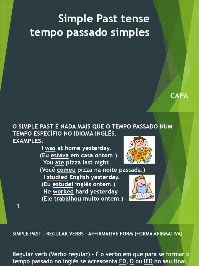 Guia Completo do Simple Past em Inglês | PDF | Gramática | Mecânica da ...