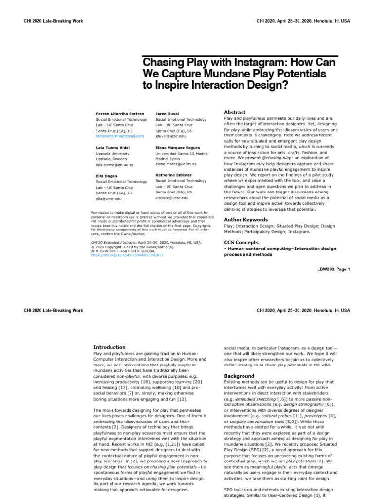 Chasing Play With Social Media | PDF | Social Media | Popular Culture ...