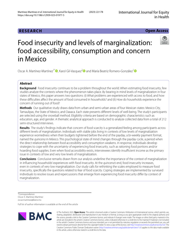 Food Insecurities | PDF | Food Security | Creative Commons License