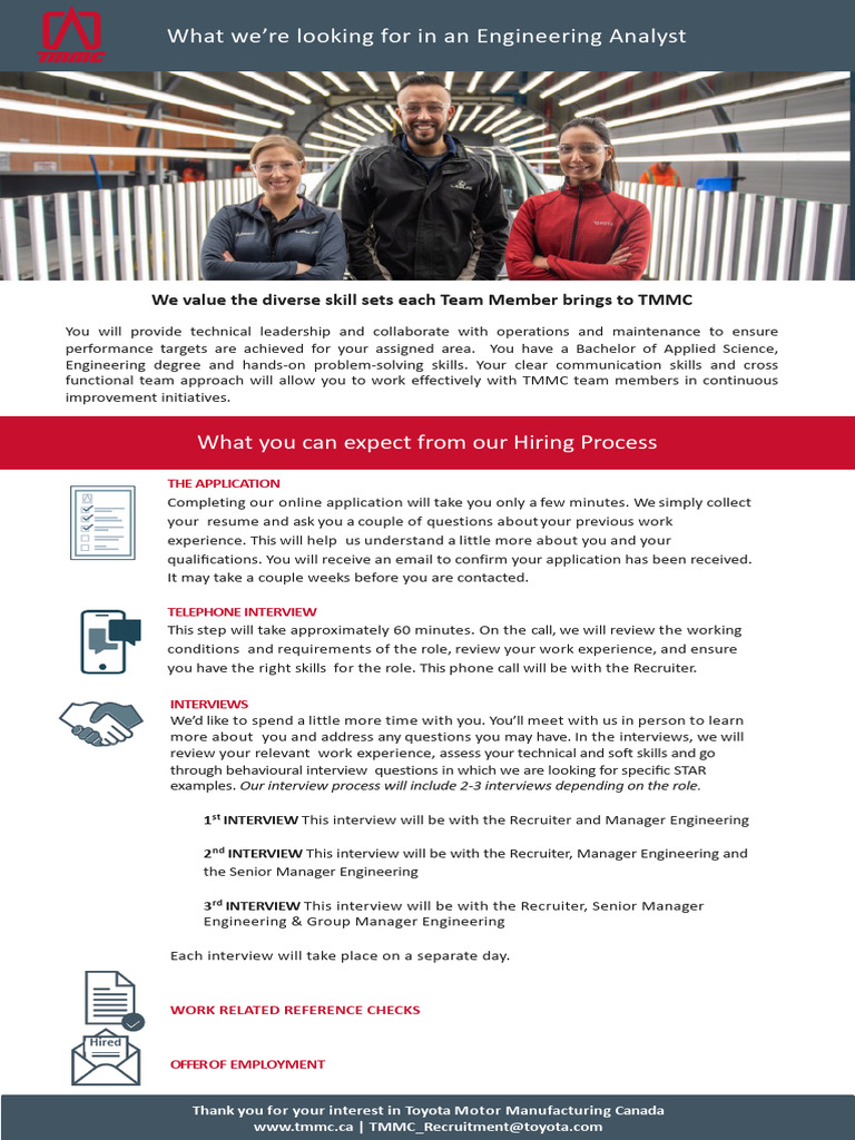 TMMC Hiring Process Overview | PDF | Job Interview | Recruitment