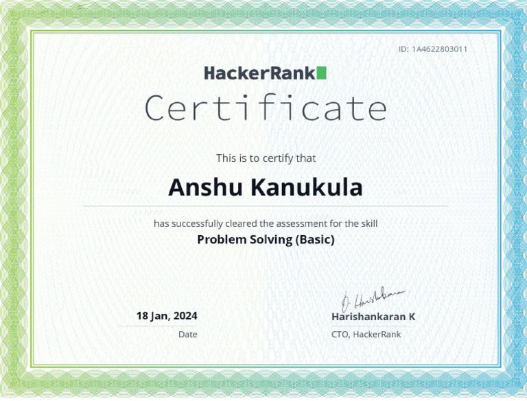 Problem - Solving - Basic Certificate | PDF