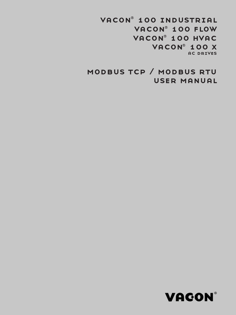 Manual Variador Vacon-100-Modbus-DPD00156C-UK | PDF | Computer Network ...
