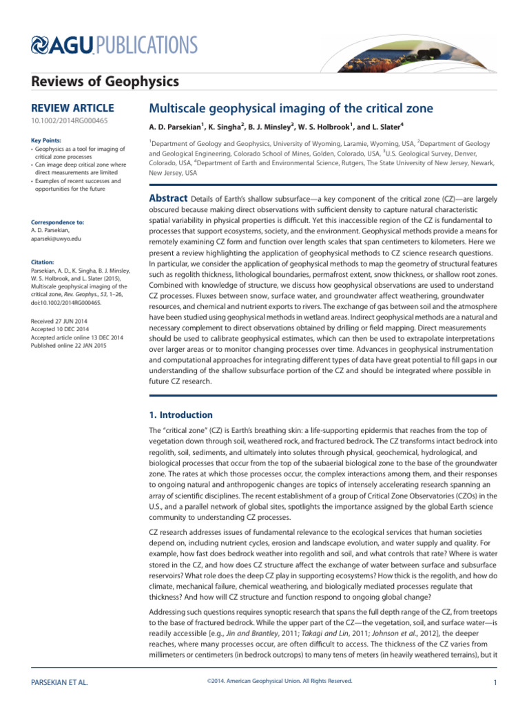 Reviews of Geophysics - 2014 - Parsekian - Multiscale Geophysical ...