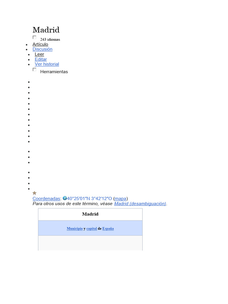 Madrid | PDF | Madrid | España