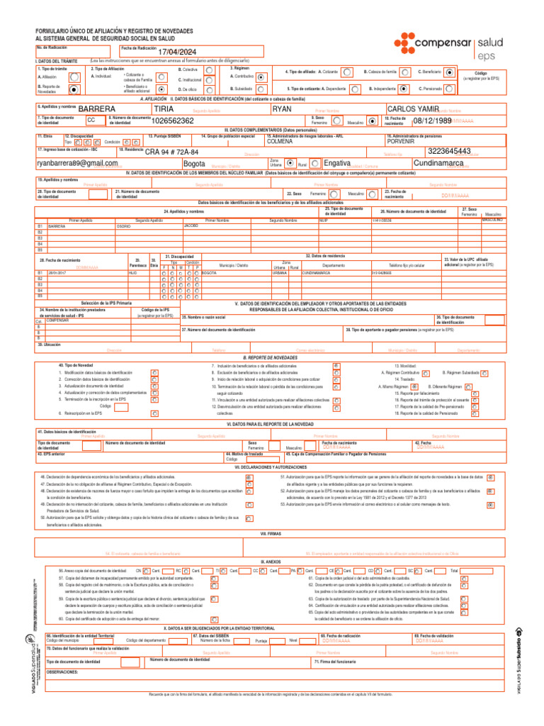 formulario pbs2024 | PDF | Documento de identidad