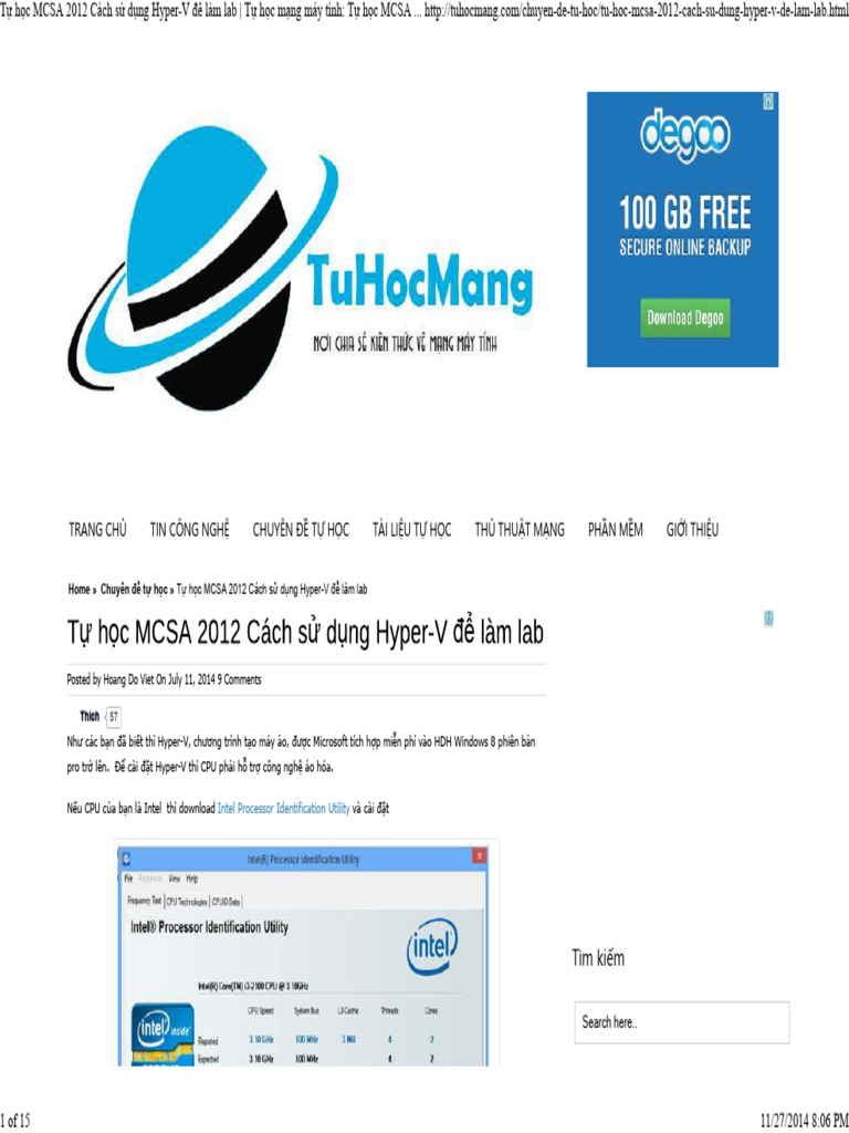 Cai Dat Hyper V | PDF