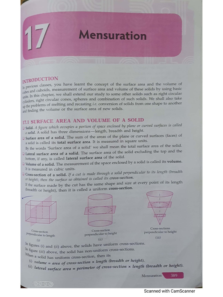 CH - 17 Mensuration | PDF