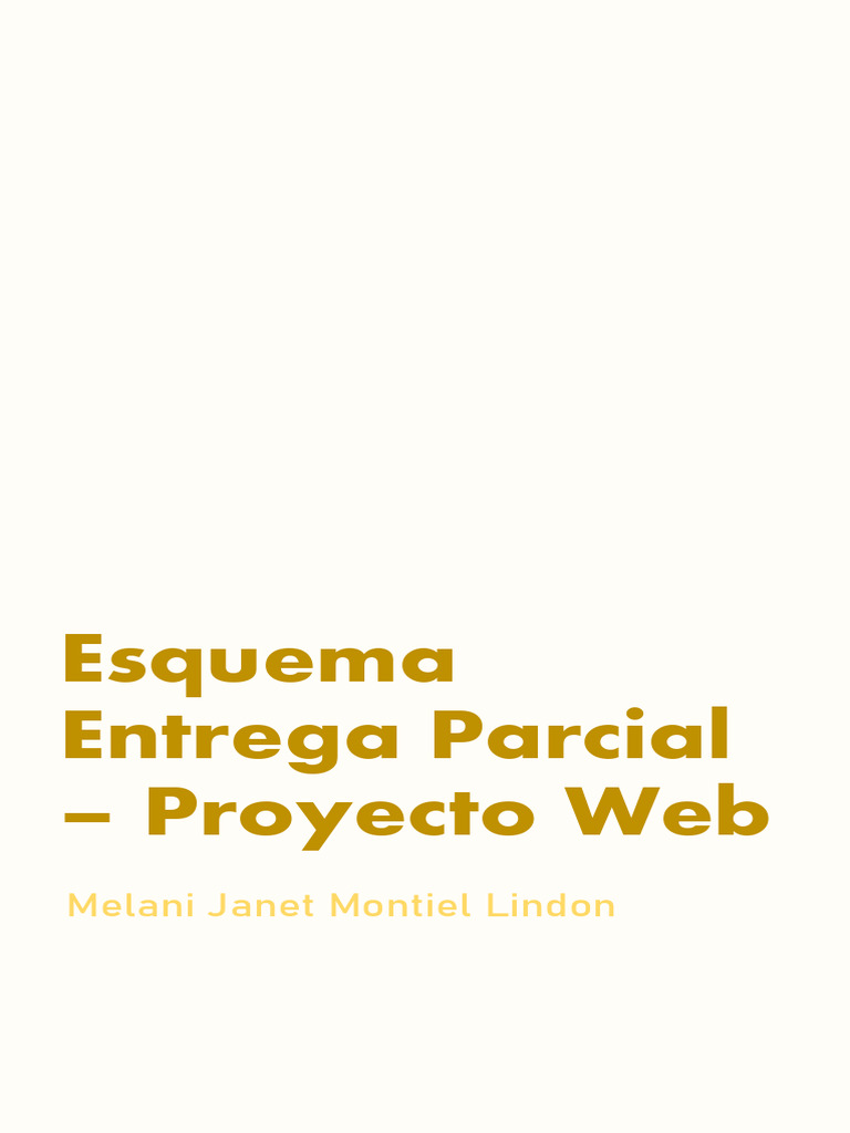 Entrega Parcial-Proyecto Web | PDF
