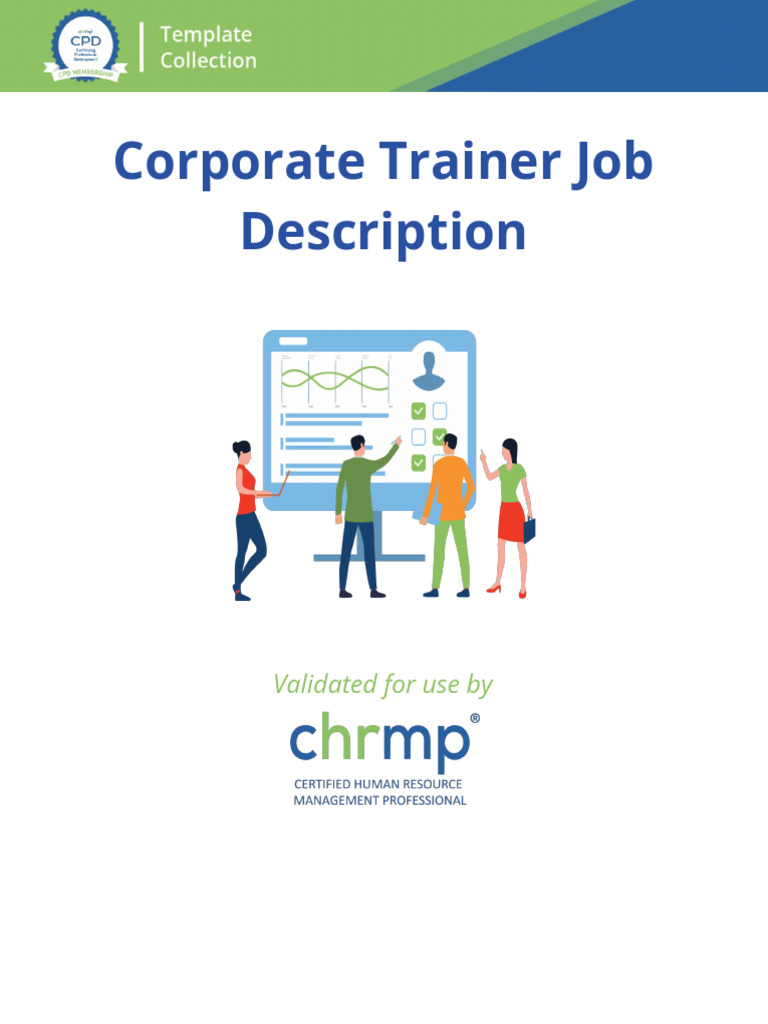 Corporate Trainer Job Description Template | PDF | Facilitator | Mentorship