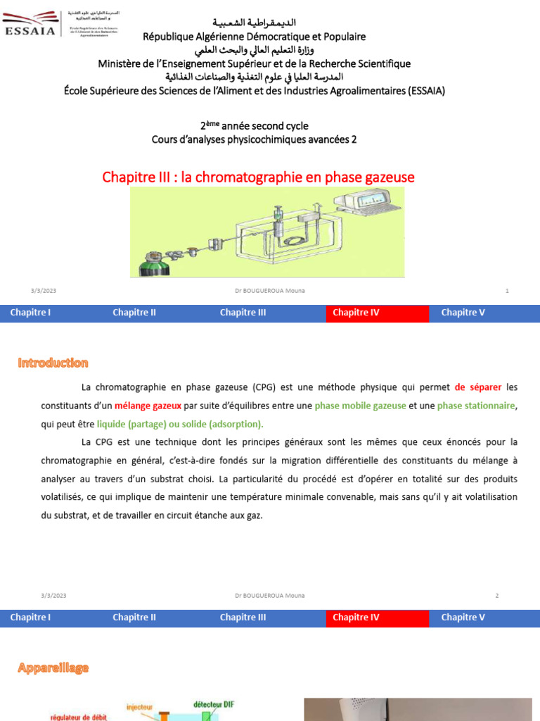 CPG (1) Cours | PDF | Chromatographie en phase gazeuse | Chromatographie
