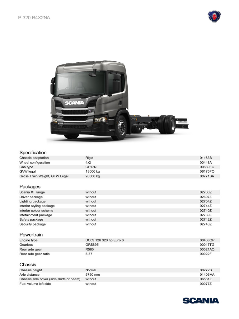 P 320 B4x2na en (59c) | PDF | Truck | Axle