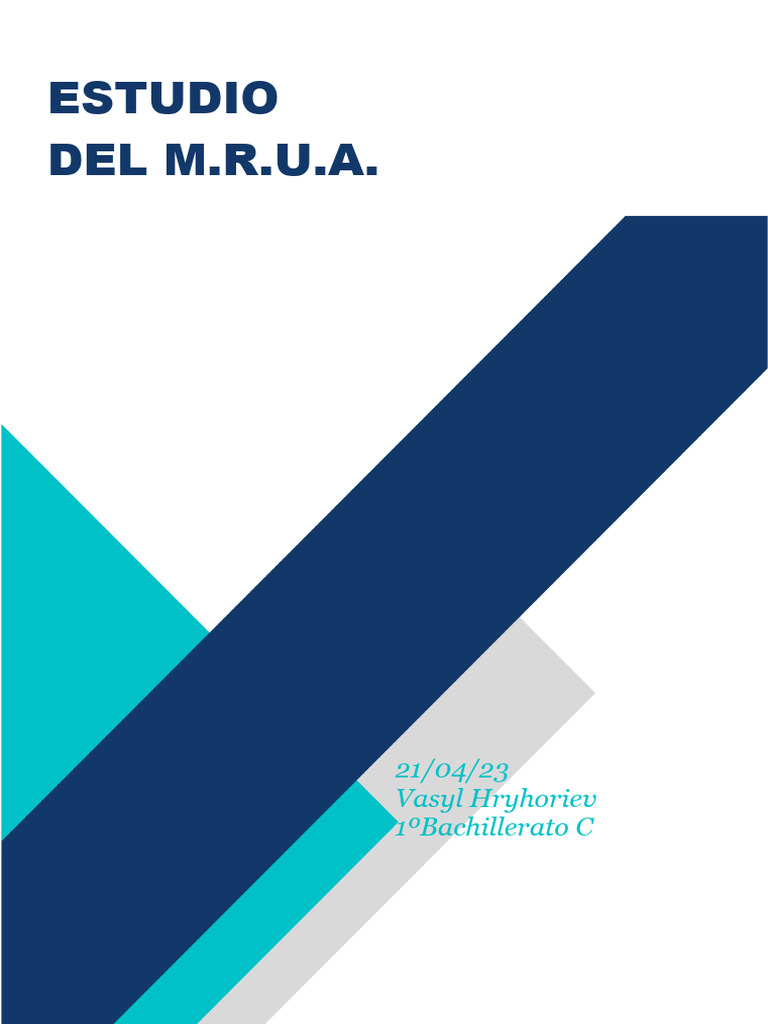 Estudio Del Mrua | PDF | Cinemática | Geometría euclidiana