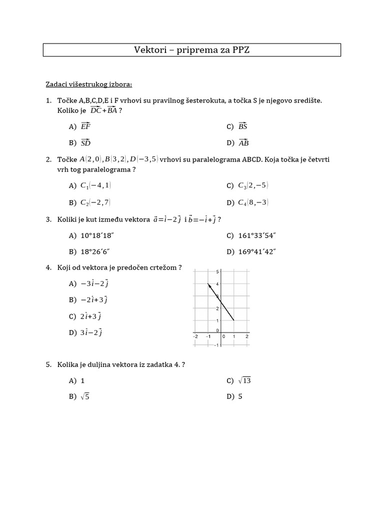 Priprema Za PPZ Vektori 2020 | PDF