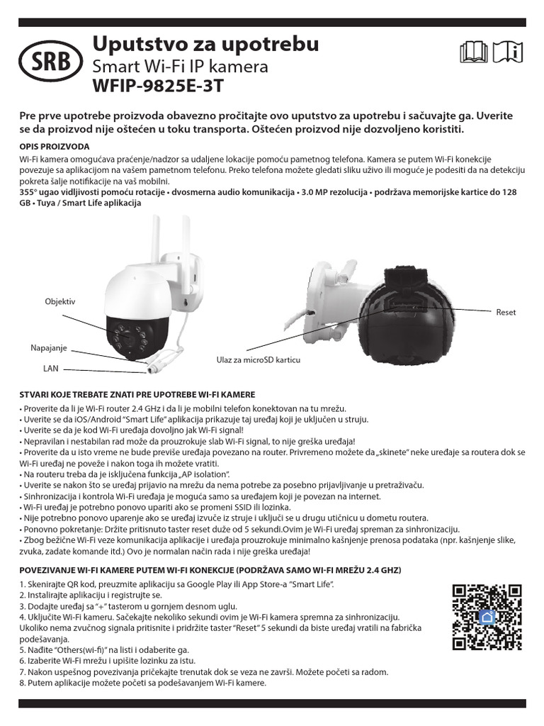 Uputstvo Za Upotrebu: WFIP-9825E-3T | PDF