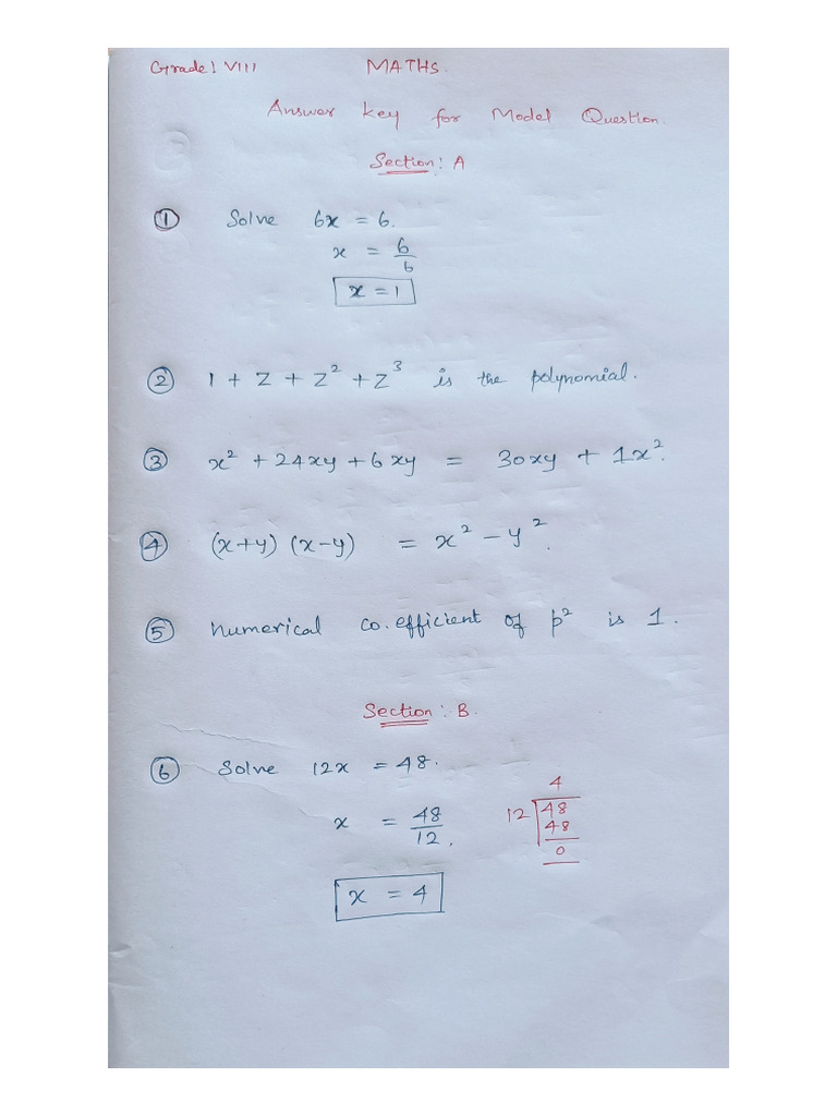 VIII Hifzh Model Question Answer Key | PDF