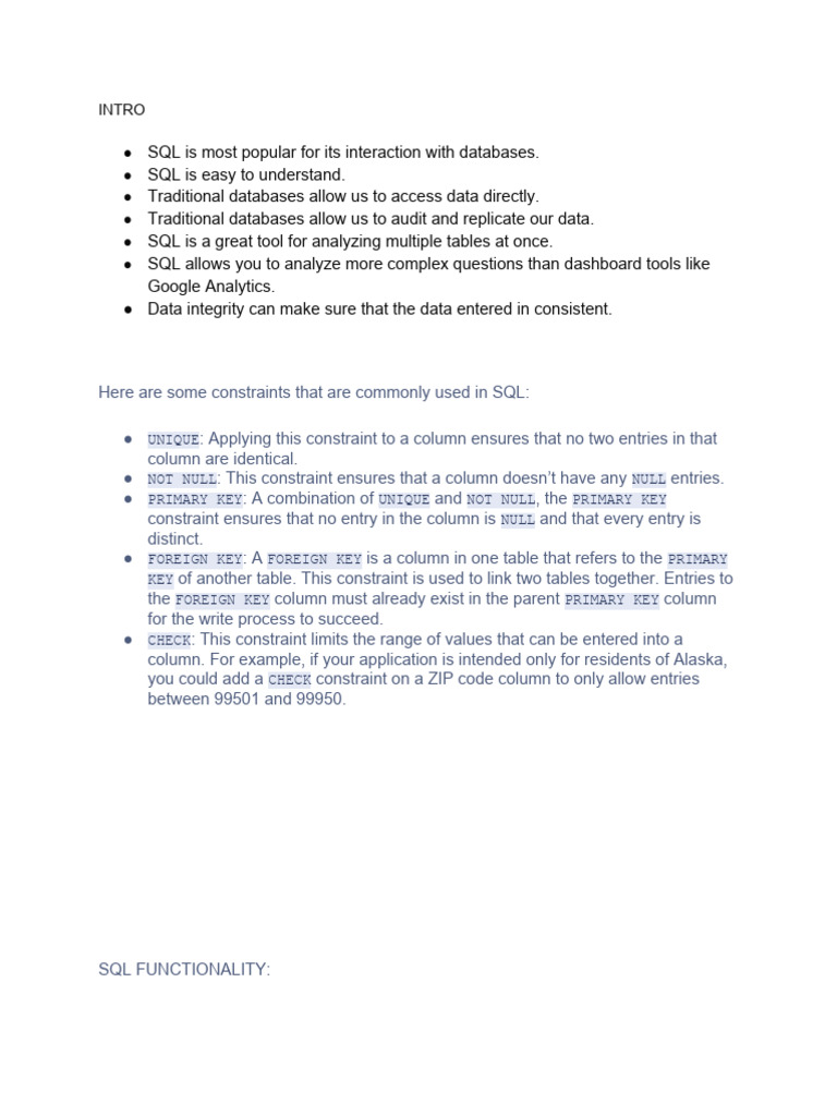 SQL Basics | PDF | Relational Database | Sql SQL Basics | PDF | Relational Database | Sql