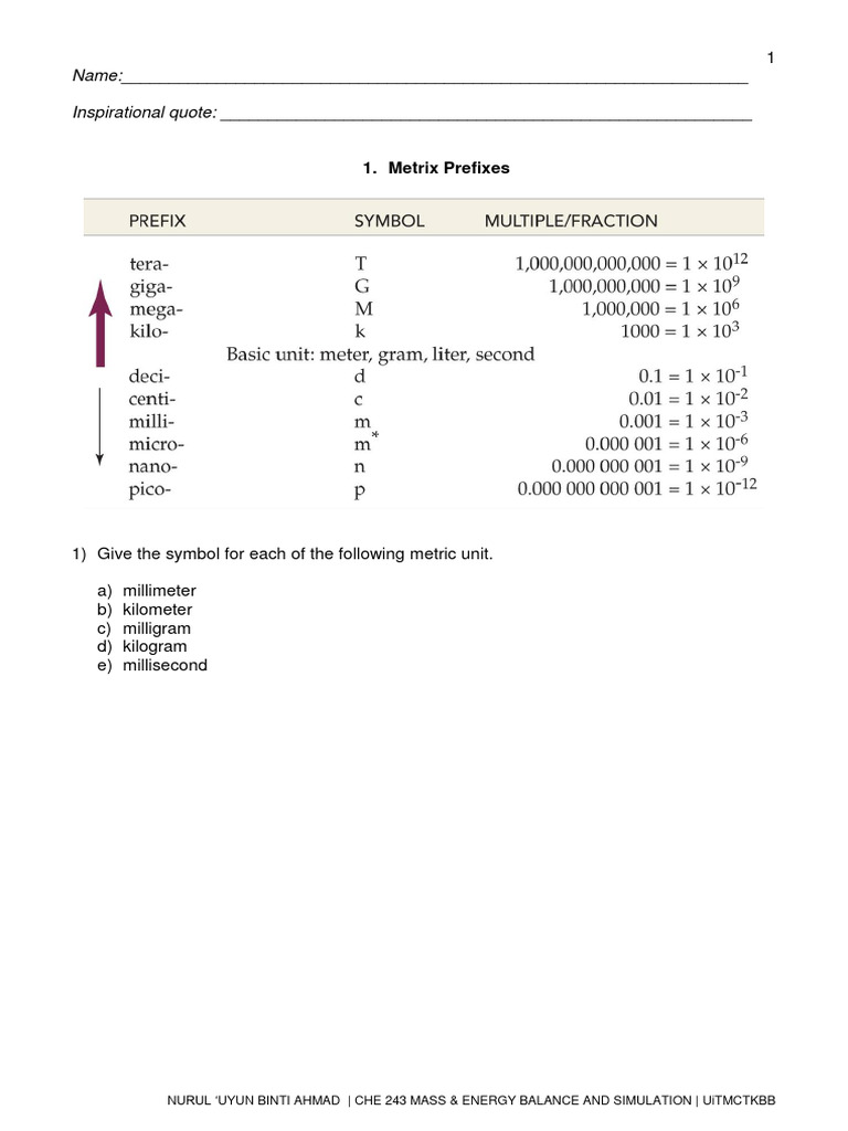Unit Conversion Homework | PDF | Litre | Volume