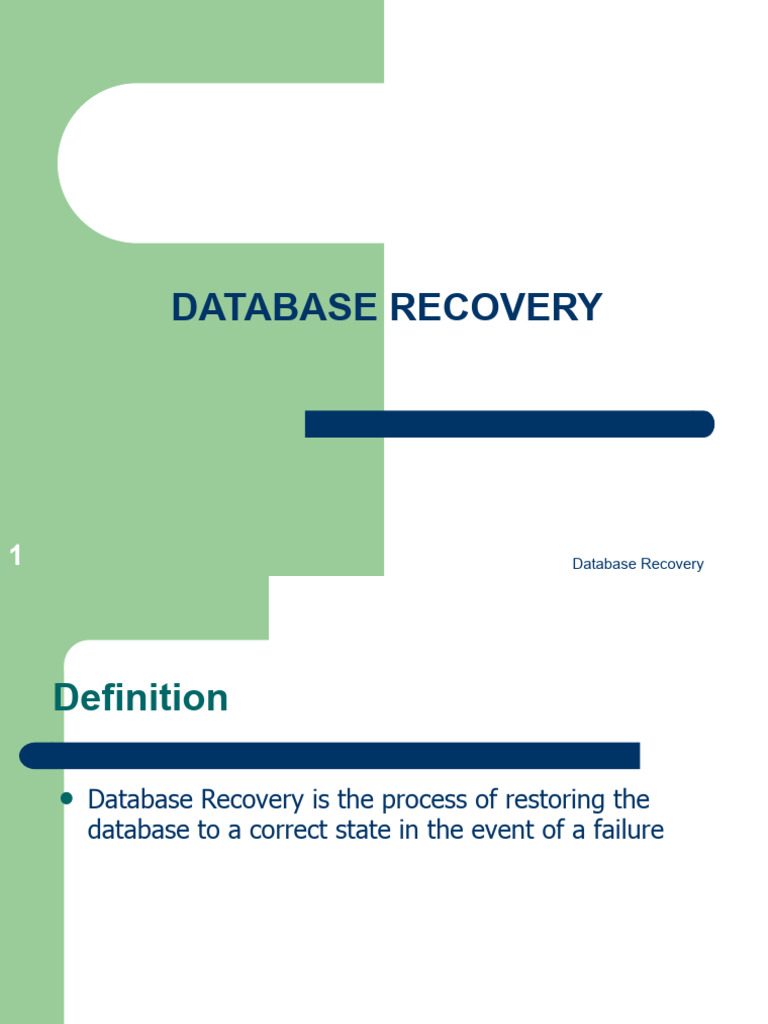 Topic 6b - Database Recovery | PDF | Databases | Database Transaction Topic 6b - Database Recovery | PDF | Databases | Database Transaction